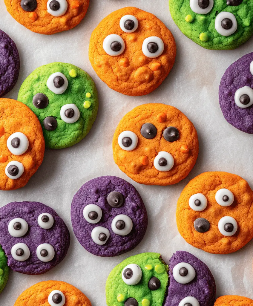 Halloween Monster Cookies Recipe - amandarecipes.com
