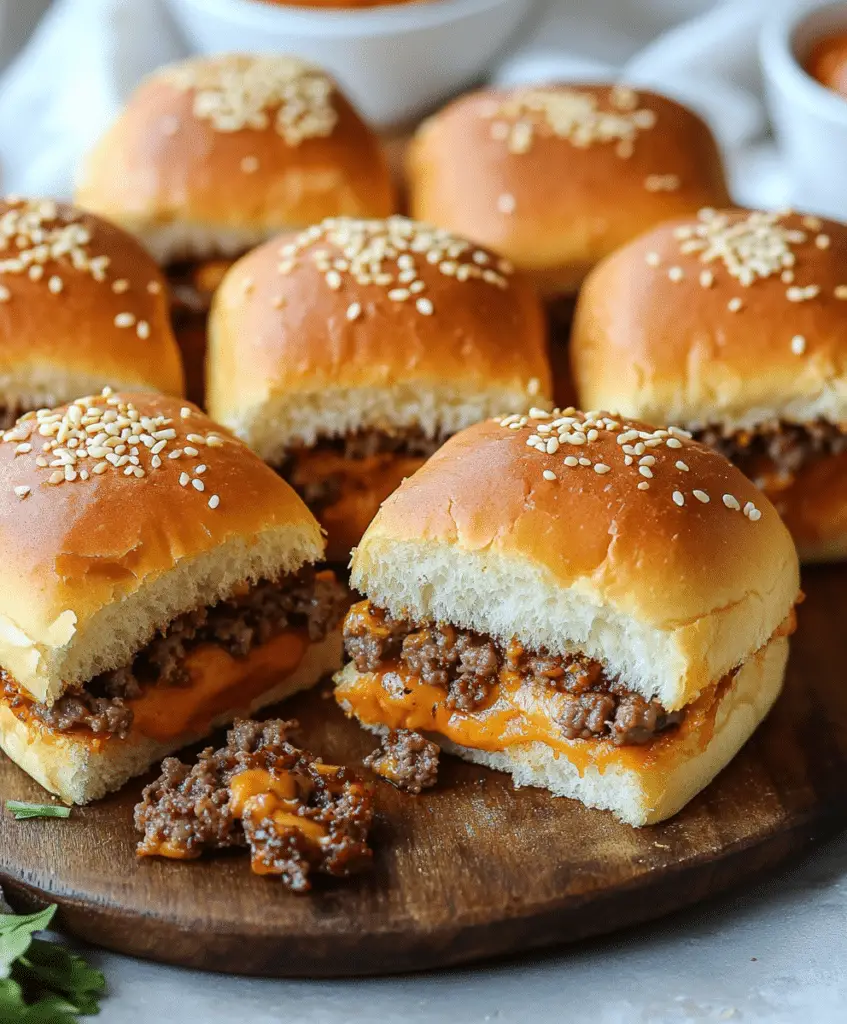 Easy Cheeseburger Sliders Recipe - amandarecipes.com