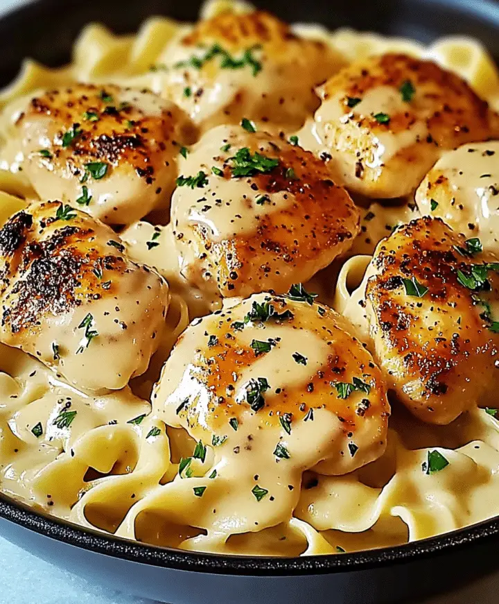 One-pan Chicken With Creamy Buttered Noodles Recipe - amandarecipes.com