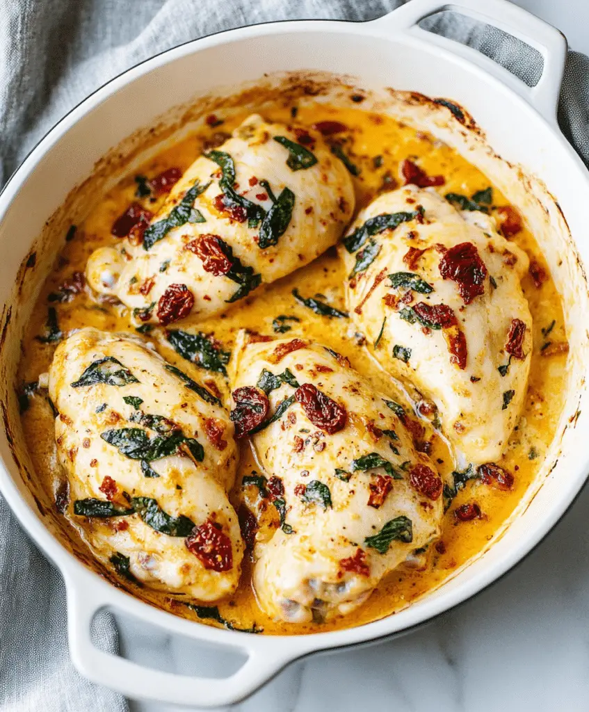 Baked Tuscan Chicken Recipe - amandarecipes.com